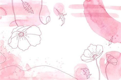 Cuadro De Fondo Floral Abstracto En Acuarela Vector Gratis