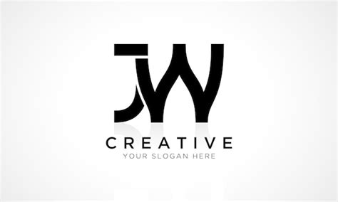 Jw Letter Logo Design Vector Template Alphabet Initial Letter Jw Logo