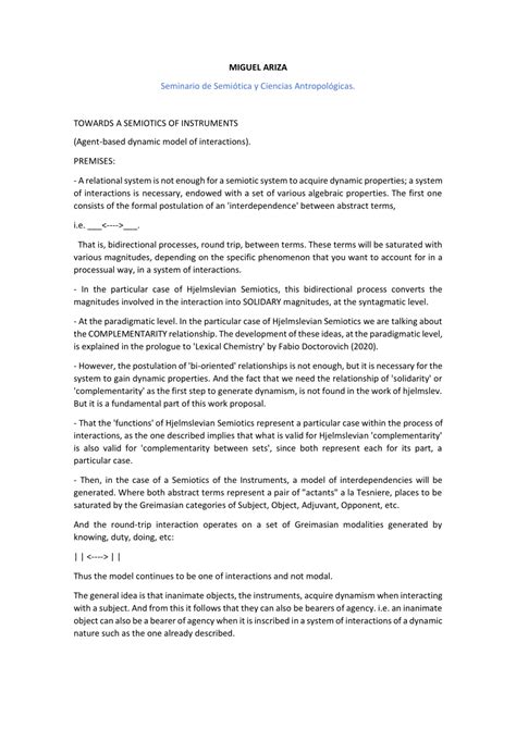 Pdf Towards A Semiotics Of Instruments Model Of Dynamic Interactions