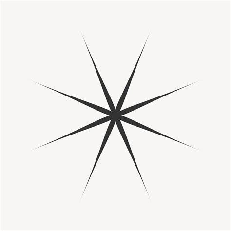 Black Minimal Starburst Aesthetic Shape Free Psd Rawpixel