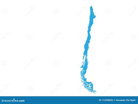Kaart Van Chili Hoog Gedetailleerde Vectorkaart Chili Stock