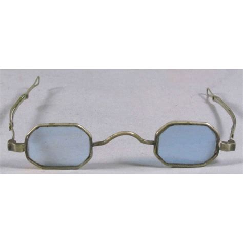 Pre Civil War Solid Brass Tinted Eyeglasses