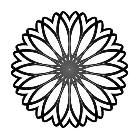 Premium Vector Vector Illustration Daisy Mandala On A White Board