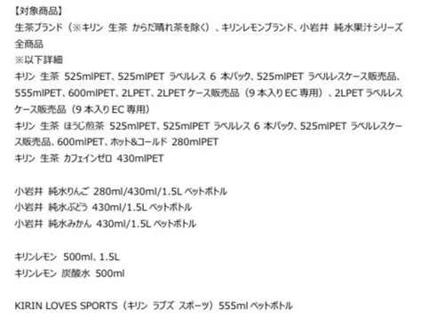 ⭐︎懸賞⭐︎キリンビバレッジ【北陸エリアの名産品が当たる！】キャンペーン ⭐︎かわわいーの懸賞と好きな物ライフ⭐︎