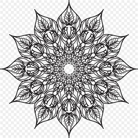 Black Sketch Indian Pattern And White Kaleidoscope Indian Drawing Kaleidoscope Drawing Indian