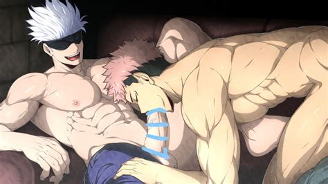 Gojou Satoru And Itadori Yuuji Jujutsu Kaisen Drawn By Kuroshinki Danbooru