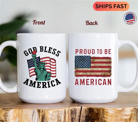 God Bless America Mug Patriotic Ceramic Mug T For Veteran T