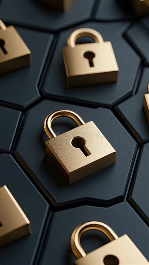 The Illustration Features Multiple Padlock Icons Connected Through A Network Symbolizing