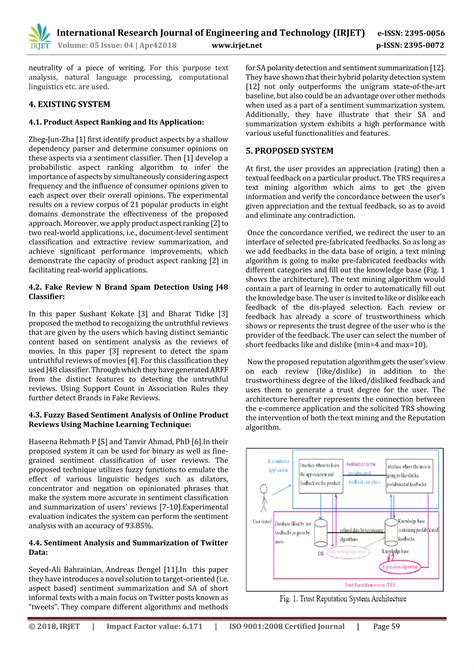 IRJET Efficiently Analyzing And Detecting Fake Reviews PDF