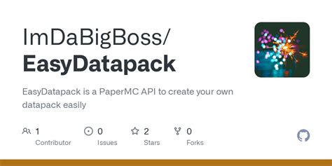 Github Imdabigboss Easydatapack Easydatapack Is A Papermc Api To Create Your Own Datapack Easily