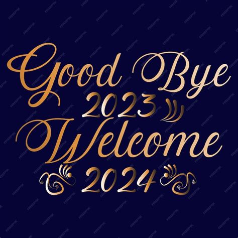 Au Revoir 2023 Bienvenue 2024 Bonne Année T Shirt Design Drôle 2023