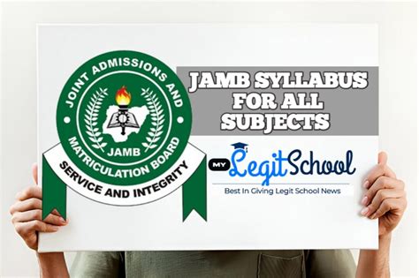 Approved Jamb Syllabus For All Subjects 2025 2026 Pdf Download