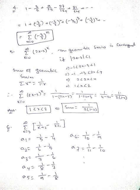 Solved Rewrite The Geometric Series Using The Sigma Notation And Course Hero