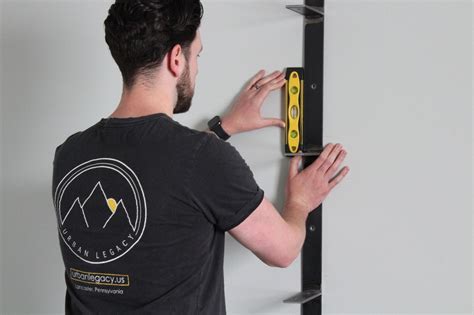 Floating Bookshelf Black Walnut Hardwood 5 Shelf Urban Legacy