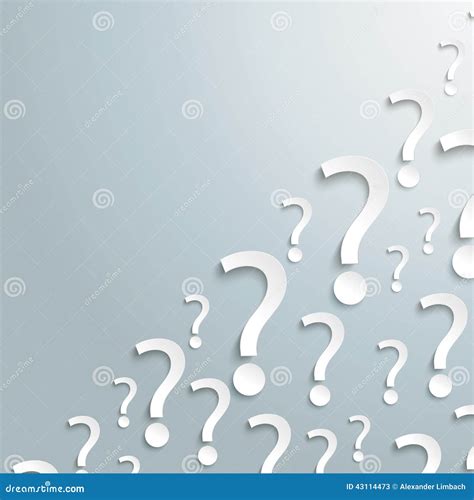 White Question Marks Cover Stock Vector Illustration Of Communication