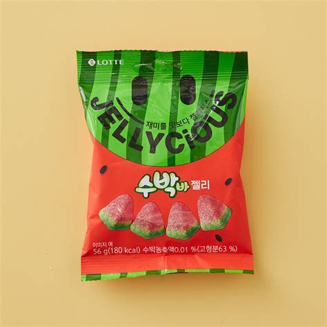 롯데 수박바 젤리 56g 배민스토어