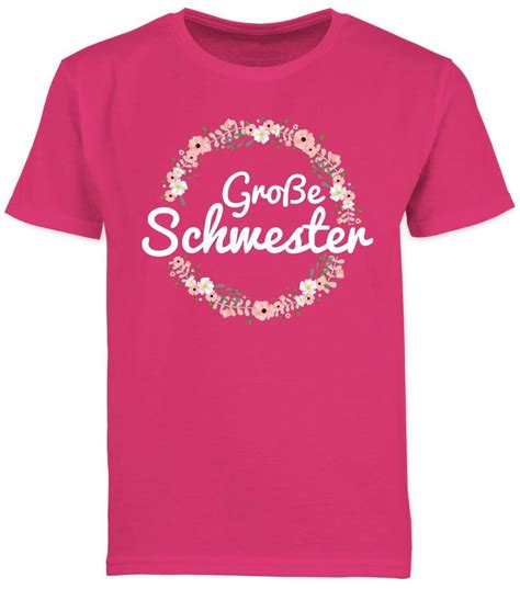 Shirtracer T Shirt Große Schwester Blumenkranz Geschwister Bruder Und Schwester Jungen