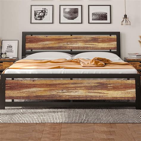 Codesfir Queen Bed Frame With Headboard And Footboard Heavy Duty