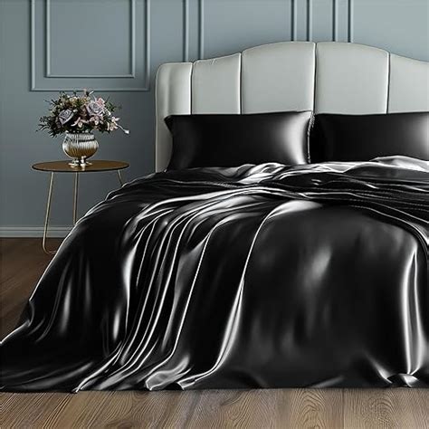 Bedsure Satin Sheets Full Similar To Silk Sheets Silky