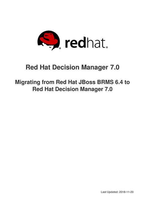 Red Hat Decision Manager Migrating From Red Hat Jboss Brms Red Hat Decision Manager