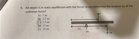 Solved An Object Is In Static Equilibrium With The Forces Chegg