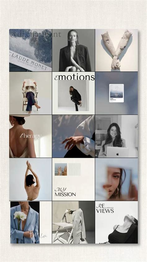 Визуал для профессионального аккаунта психолога с акцентом на оттенки синего 🫐 Дизайн Стилист