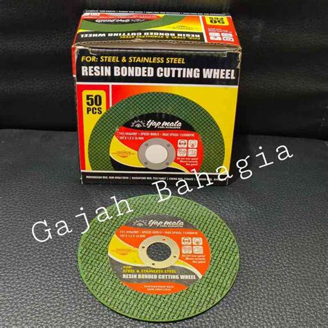 Jual Mata Batu Gerinda Potong 4 Inch 1 2mm Tjap Mata 4 Cutting Wheel Di