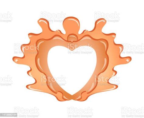 심장 모양의 현실적인 만화 크림 치즈 녹은 프레임 흰색 배경 벡터 일러스트레이션에 고립 된 다채로운 달콤한 음식 밀크 초콜릿 3차원 형태에 대한 스톡 벡터 아트 및 기타