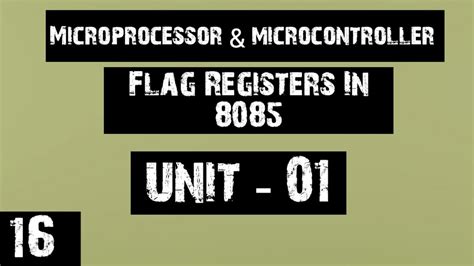 Flag Registers In 8085 Microprocessor Youtube