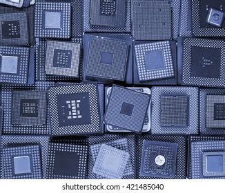 Many Old Cpu Chips Obsolete Computer Stock Photo Shutterstock