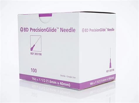 Bd 305198 Precisionglide Needle 16g X 1 12 Regular Bevel Sterile