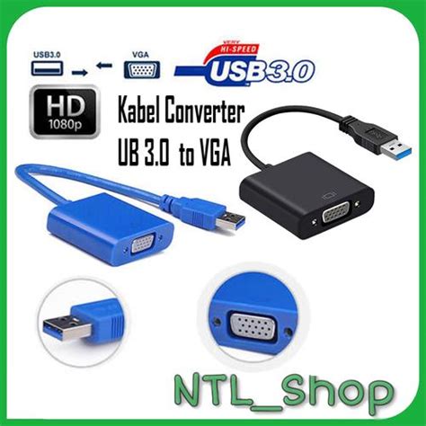 Jual Converter Usb To Vga Kabel Usb Usb To Vga Display Adapter Kota Surabaya Ntl