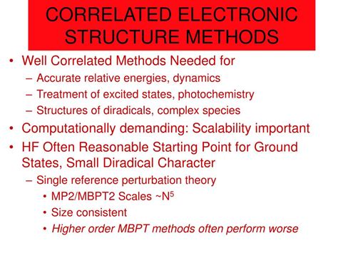 PPT HIGH PERFORMANCE ELECTRONIC STRUCTURE THEORY PowerPoint Presentation ID
