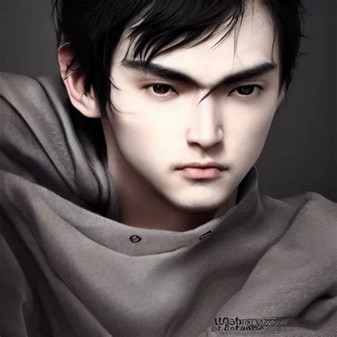 Ruan Jia Ultra Realistic Highly Detailed Face Black Hair Perfect