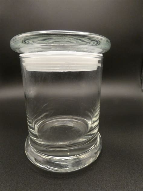 12 Oz Libbey Glass Status Jar With Lid Straight Side Double Etsy