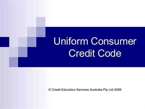 Uniform Consumer Credit Code Australia At Kai Chuter Blog