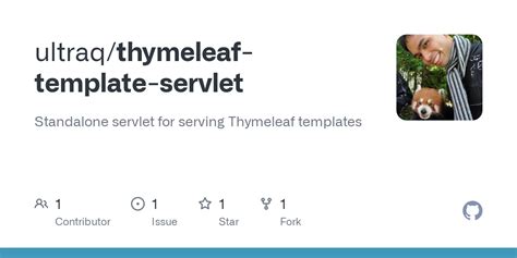 Github Ultraq Thymeleaf Template Servlet Standalone Servlet For