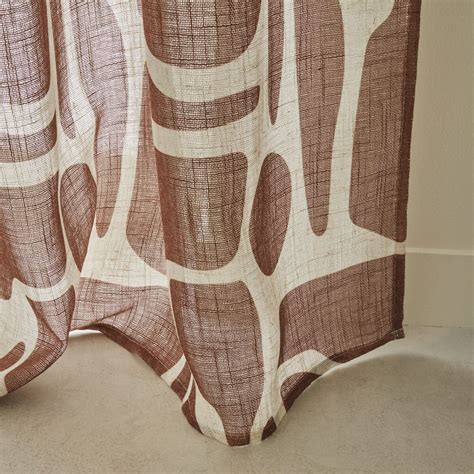 Voilage Nyos Coloris Terre De Sienne 140 X 240 Cm 4murs