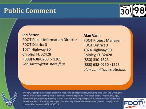 S R 30 U S 98 Tyndall Parkway Ppt Download