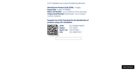 Gs1 Barcode Scanning Codesandbox