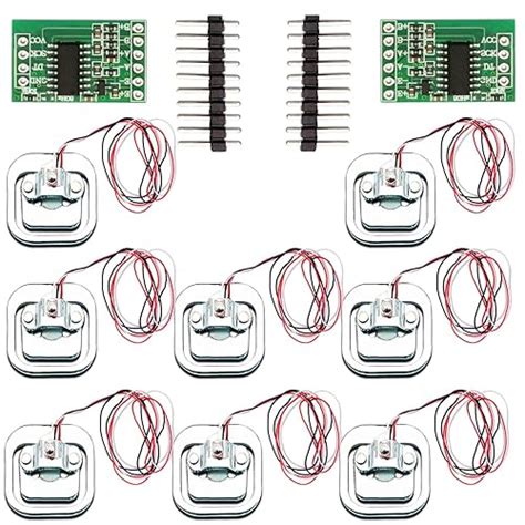 Cenrykay 8pcs 50kg Load Cell Half Bridge Strain Gauge Sensor With 2pcs