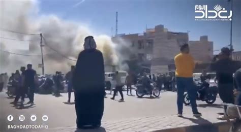 بالفيديو اندلاع حريق في مركز الكاميرات التابع لقيادة شرطة واسط