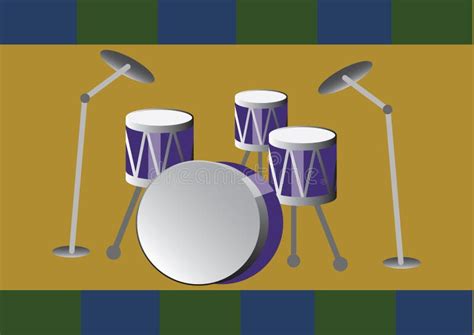 Drum Set Vector Illustration Decorative Design Stock Vector Illustration Of Drum Percussion