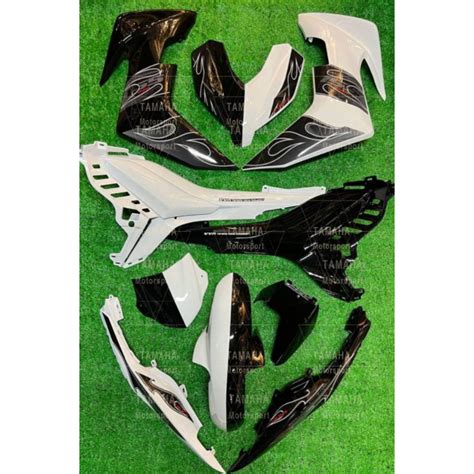 Yamaha Y16 Y155 Vva Special Edition Custom Hitam Putih Api Fire Black