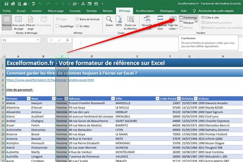 Comment garder les titres de colonnes toujours à lécran sur Excel