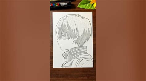 How To Draw Todoroki Shoto Side View Drawing Art Anime Sketch