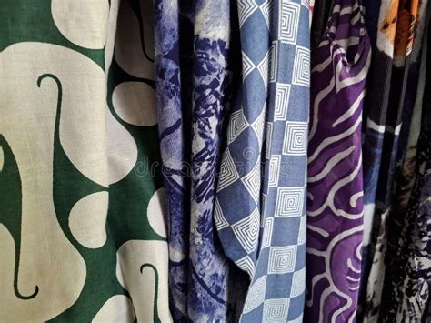 Traditional Batik Of Java Culture On The Shop Stock Image Image Of