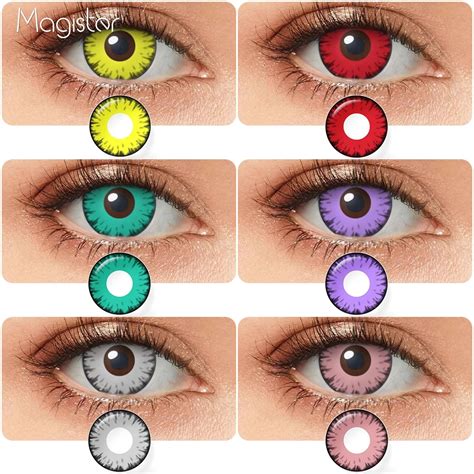 할로윈 컬러 콘택트 렌즈 뱀파이어 코스프레 컬러 렌즈 눈용 할로윈 렌즈 1 쌍null Aliexpress