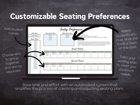 Automated Classroom Seating Plan Tool Customizable Seating Chart Spreadsheet For Teachers Etsy