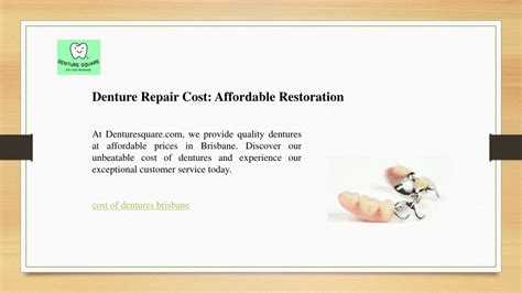 Ppt Denture Repair Cost Affordable Restoration Powerpoint